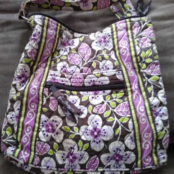 Vera Bradley | Bags | Vera Bradley Plum Petals Cross Body Pocketbook ...